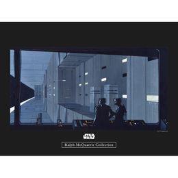 Komar Bild &raquo;Star Wars Classic RMQ Death Star Control&laquo; Star Wars 1 Stk. tlg. Wandbild zur Dekoration im Kinderzimmer - ohne Rahmen schwarz-wei&szlig; Holz, Papier