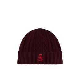 Tommy Hilfiger Damen Beanie &raquo;TH CREST KNIT&laquo; Zopfstrickmuster, mit TH-Wappen