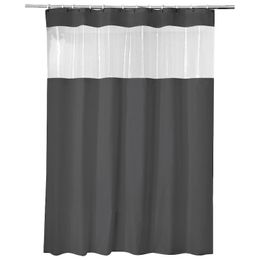 ADOB Duschvorhang Breite 180 cm H&ouml;he 200 cm schwarz Polyethylen-Vinylacetat (PEVA)