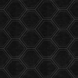 SUPERFRESCO EASY Vliestapete &raquo;Geo - Hexagon&laquo; geometrisch Schwarz - 10m x 52cm schwarz Vlies