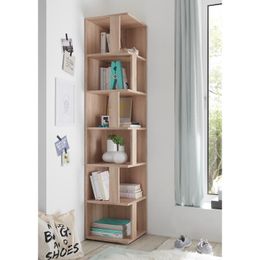 BEGA OFFICE Eckregal &raquo;Corner Shelf&laquo; mit 6 offenen F&auml;cher, 37,5x37,5x186 cm braun Holzwerkstoff