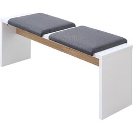 Innostyle Essbank &raquo;Memphis Sitzbank, 130x49x40cm (B/H/T)&laquo; 1 Stk. tlg. 2 Klemmkissen wei&szlig; Holzwerkstoff, Polyester