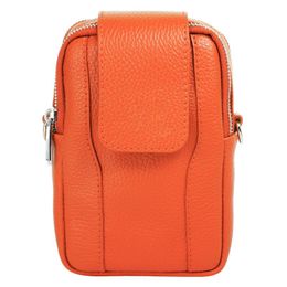 Samantha Look Damen Umh&auml;ngetasche echt Leder, Made in Italy orange