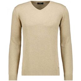Ragman Herren Ragman V-Ausschnitt-Pullover beige 52