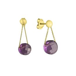Celesta Damen Celesta Paar Ohrh&auml;nger &raquo;375/- Gelbgold Amethyst&laquo; gelb