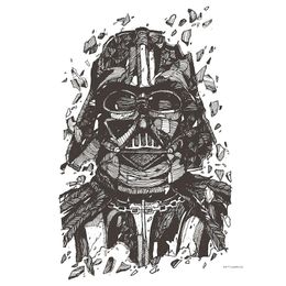 Komar Bild &raquo;Star Wars Darth Vader Drawing&laquo; Disney 1 Stk. tlg. Wandbild zur Dekoration im Kinderzimmer - ohne Rahmen bunt Holz, Papier