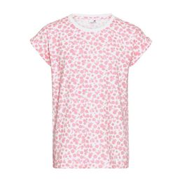 Kangaroos M&auml;dchen Kangaroos T-Shirt &raquo;Allover-Muster&laquo; Kurzarm, bequeme Passform, aus Jerseystoff, elastisches Material rosa 140/146
