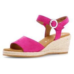 Gabor Damen Keilsandalette &raquo;ATHEN&laquo; , Sommerschuh, Riemchensandale, mit Klettverschluss, G-Weite pink 38