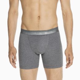 HOM Herren Langer Boxer &raquo;HO1&laquo; ultraweich, Cotton-Mix, elastisch, l&auml;ngeres Bein grau S