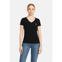 Pieces Damen Pieces V-Shirt &raquo;PCNEW BILLY TEE EMB NOOS BC&laquo; schwarz XS