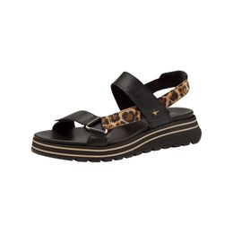 Tamaris Damen Riemchensandale &raquo; Sandalen Leder&laquo; schwarz 40