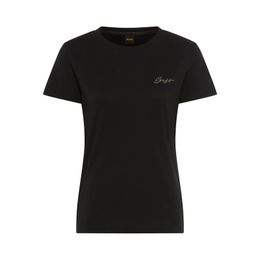 BOSS Orange Damen BOSS Orange T-Shirt &raquo;Esogo Premium Damenmode&laquo; mit Rundhals, Strassapplikation L (40)