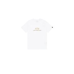 Alpha Industries Damen T-Shirt &raquo;Basic Mid Logo TPU T-Shirt&laquo; gold M