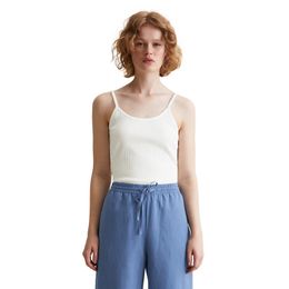 Marc O'Polo Marc O'polo Denim Damen Marc O'Polo DENIM Spaghettitop Rippstruktur, Spagettitr&auml;ger wei&szlig; XL