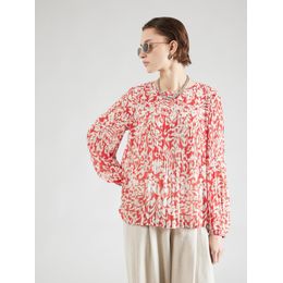 comma, COMMA Bluse Damen Gr&ouml;&szlig;e L creme / rot / wei&szlig;
