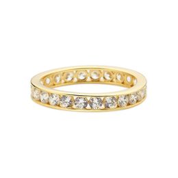 Bruno Banani Damen Fingerring &raquo;Schmuck Geschenk Silber 925 Damenring Memoire&laquo; mit Zirkonia (synth.) gold