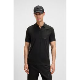 BOSS Green Herren BOSS Green Poloshirt &raquo;Polo Urban Tech&laquo; mit feuchtigkeitsableitenden und schnell trocknenden Eigenschaften schwarz L