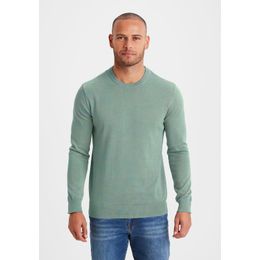 H.I.S. H.I.S Herren Strickpullover Regular Fit, Langarm, Pullover aus Feinstrick, Baumwollmischung gr&uuml;n S (44/46)