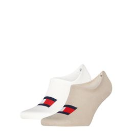 Tommy Hilfiger Damen F&uuml;&szlig;linge &raquo;TH UNI TJ FOOTIE 2P FLAG&laquo; 2 Paar, Mit gro&szlig;em Flag-Label vorn 43-46