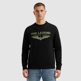 PME-Legend Pme Legend Damen PME LEGEND Sweatshirt &raquo;Crewneck soft terry with logo&laquo;, mit Logo Stickerei schwarz M