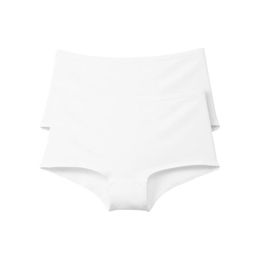 Calida Damen Calida Panty &raquo;Benefit Women&laquo; 2er Pack, elastisch, Baumwoll-Mix, Single Jersey Qualit&auml;t, weich wei&szlig; S (40/42)