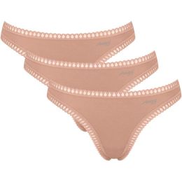 Sloggi Damen Sloggi String &raquo;GO Crush String C3P&laquo; 3er Pack, mit Spitzendetails M