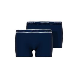 Tom Tailor Herren Tom Tailor Boxershorts &raquo;Kentucky&laquo; Packung, 2er Pack, weich, bequem, basic, eng, atmungsaktiv, Logobund, Baumwollmix blau 4 (S)