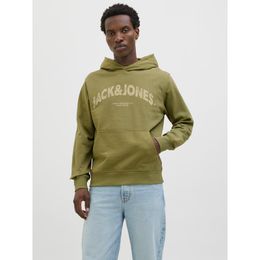 Jack & Jones Jack & Jones Herren &raquo;JORALMERIA SWEAT HOOD&laquo;, mit Logo Print beige XL