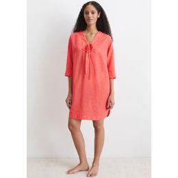 Marc O'Polo Marc O'polo Damen Marc O'Polo Strandkleid leichtes Tunikakleid, seitliche Schlitze, V-Ausschnitt orange S, N-Gr