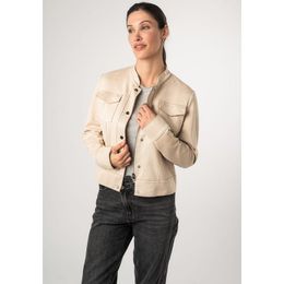 Mauritius Damen Lederimitatjacke &raquo;2Wmaryama&laquo; in Unifarbe beige 4XL Trachtenmode