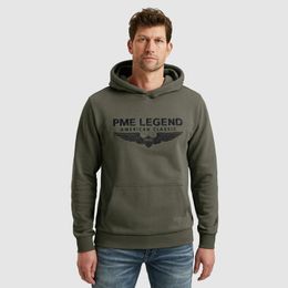 PME-Legend Pme Legend Damen PME LEGEND Kapuzensweatshirt &raquo;Hooded soft terry with logo&laquo;, mit Logostickerei grau M