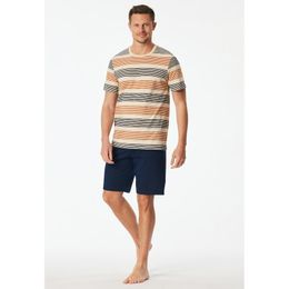 Schiesser Herren Shorty &raquo;Casual Nightwear&laquo; 2 mit Rundhalsausschnitt und kurzen &Auml;rmeln, in Single-Jersey Qualit&auml;t 56