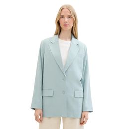 Tom Tailor Damen Tom Tailor Longblazer mit Pattentaschen blau 34