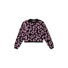 s.Oliver Junior M&auml;dchen s.Oliver Junior Strickpullover mit Leo-Print schwarz 158/164