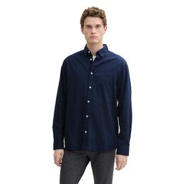 Tom Tailor Damen Tom Tailor Langarmhemd mit Logo Stickerei blau S, N-Gr