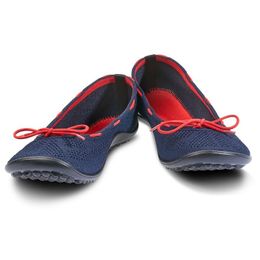 Leguano Damen Barfu&szlig;schuh &raquo;STYLE MARITIM&laquo; Ballerina, Slipper, Bequemschuh mit modischen Durchz&uuml;gen blau 36