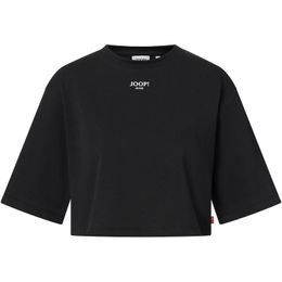 JOOP! Joop Jeans Damen Rundhalsshirt &raquo;Taky&laquo; in Cropped-L&auml;nge schwarz XL