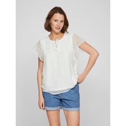 Vila Damen Kurzarmshirt &raquo;VIEDEE C/S V-NECK TOP - NOOS&laquo; wei&szlig; 34