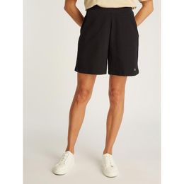 Calvin Klein Jeans Damen Sweatshorts &raquo;WOVEN LABEL SHORTS&laquo; mit Logo schwarz XS (34), N-Gr