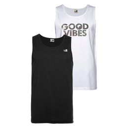OCEAN SPORTSWEAR Herren Tanktop 2er-Pack, in Baumwoll -Qualit&auml;t schwarz-wei&szlig; L (52/54)