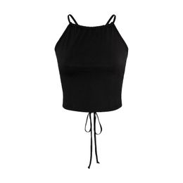 Lscn By Lascana Damen LSCN by LASCANA Crop-Top mit Schn&uuml;rung hinten schwarz 40