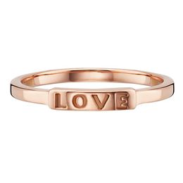 CAI Ca&iuml; Damen CA&Iuml; Fingerring &raquo;925/- Silber rotvergoldet LOVE&laquo;