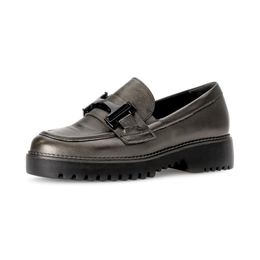 Gabor Damen Loafer &raquo;FLORENZ&laquo; , Blockabsatz, Slipper, Businessschuh in Bequemweite G (= weit) grau 42