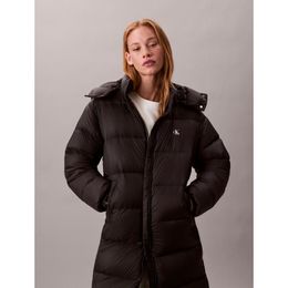 Calvin Klein Jeans Damen Steppmantel &raquo;ESSENTIAL MIDWEIGHT LONG PUFFER&laquo; Mit Rundhalsausschnitt, regular fit schwarz XXL (46)