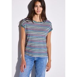 Street One Damen Street One Shirttop mit Streifenmuster gr&uuml;n 42