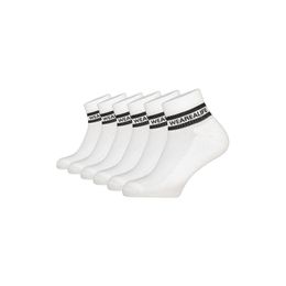 alife and kickin Alife & Kickin Damen Sneakersocken &raquo;Damen 6 PACK - RikaAK&laquo; Spar-Set, Sneakersocken kn&ouml;chelhoch mit Streifen, aus Baumwolle mit weichem Bund wei&szlig; 35-38