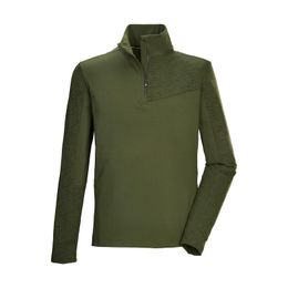 Killtec Herren Langarmshirt &raquo;KSW 58 MN FLX SHRT&laquo; Warmhaltendes Funktionsshirt mit Stehkragen und Kinnschutz. gr&uuml;n XL