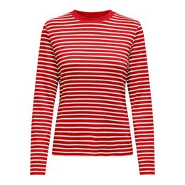 Only Damen Only Langarmshirt &raquo;ONLLYON L/S O-NECK TOP BOX CC JRS&laquo; wei&szlig; S (36)