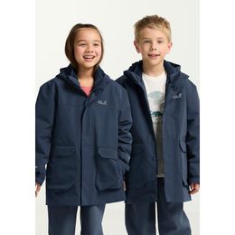 Jack Wolfskin Kinder 3-in-1-Funktionsjacke &raquo;3IN1 CANVEY KIDS&laquo; mit Kapuze blau 140