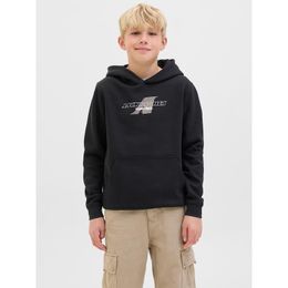 Jack & Jones Jack & Jones Junior Jungen Kapuzensweatshirt &raquo;JCOTIER FRONT PRINT SWEAT HOOD JNR&laquo; schwarz 152